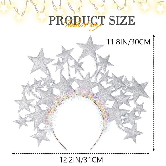 Accessories | Light Up Star Headband Led Stars Crown Headbands Party ...